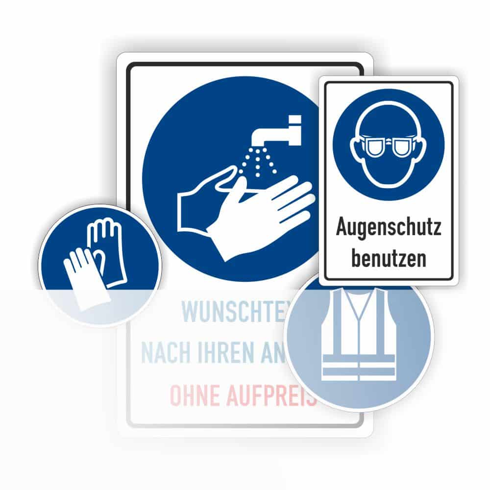 Gebotszeichen neue ISO 7010 und ASR A 1.3 bei - PrintEngel