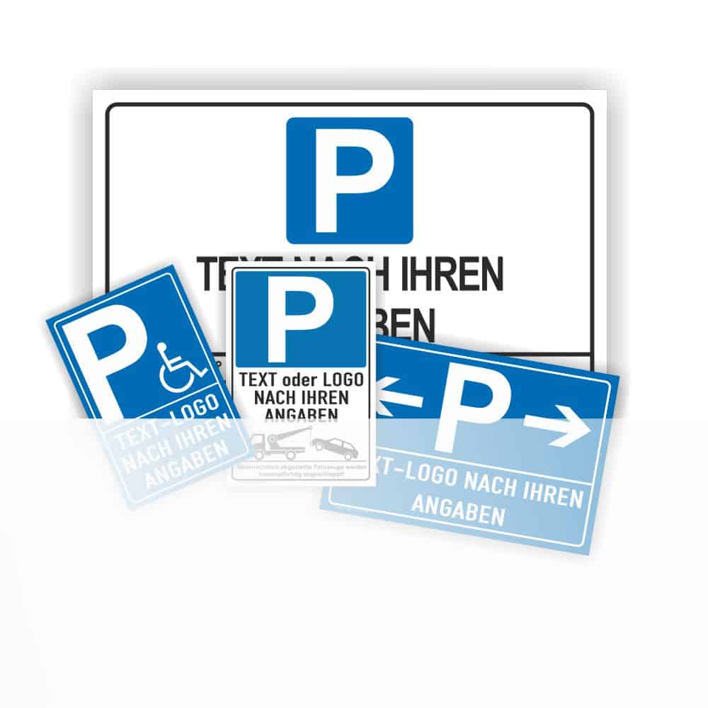 Parkplatzschilder Parkschilder Individuell Wunschtext - PrintEngel