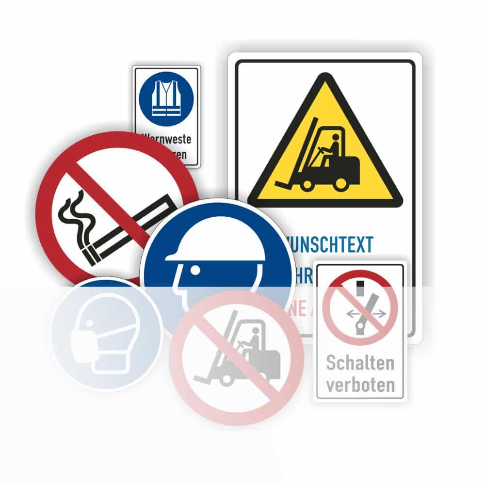 Sicherheitsschilder Verbotszeichen Gebotszeichen Warnzeichen