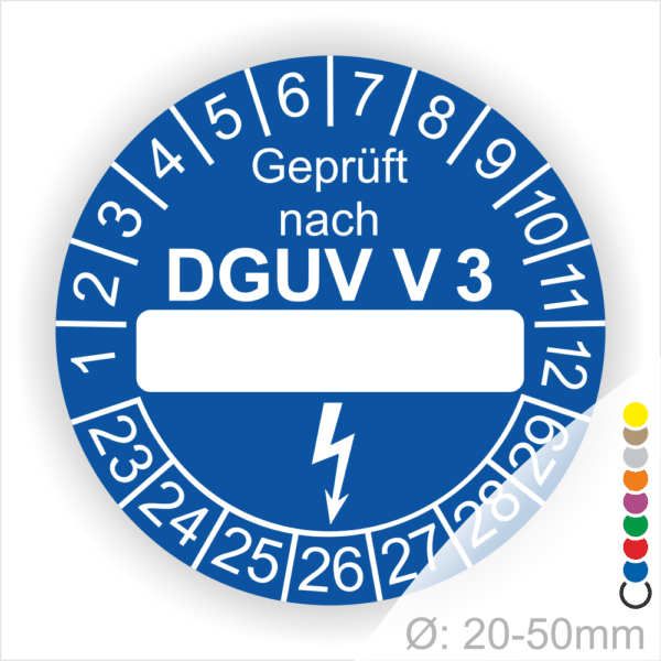 DGUV Vorschrift 3 Prüfplaketten Prüfsiegel Normgerecht - PrintEngel