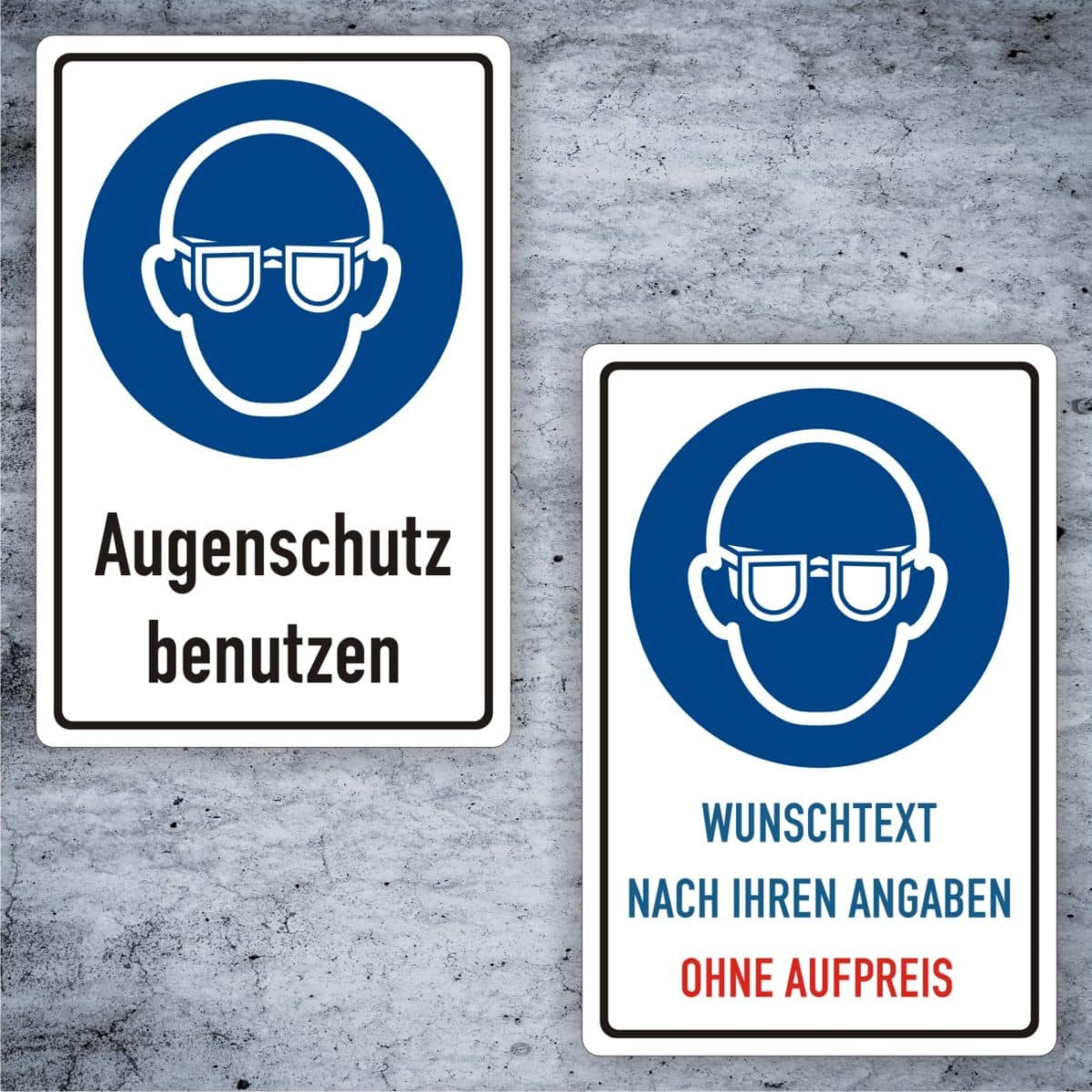 Augenschutz benutzen Kombischild M004 - PrintEngel