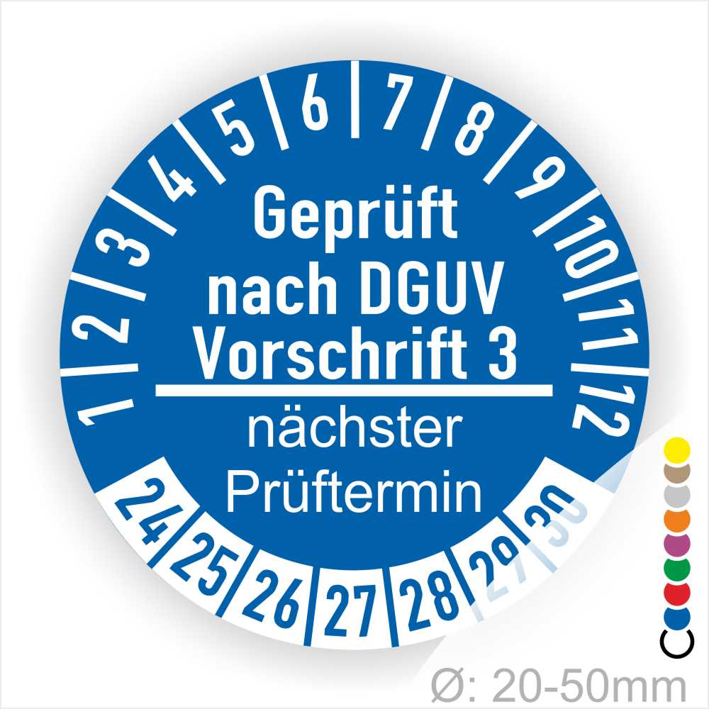 DGUV Vorschrift 3 Kabelprüfplaketten JETZT BESTELLEN - PrintEngel