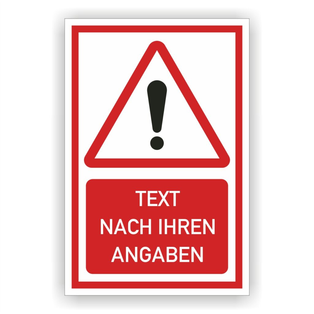 Warnung-Achtung Schild mit Wunsch-Text - PrintEngel