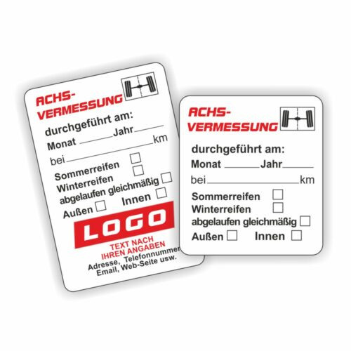 KFZ Serviceaufkleber Inspektionsaufkleber Achsvermessung - PrintEngel