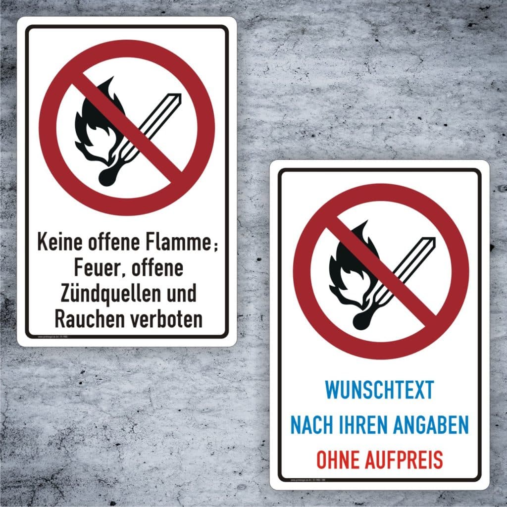 Sicherheitsschilder Verbotszeichen Gebotszeichen Warnzeichen