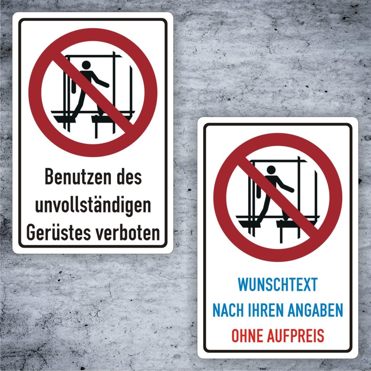 Sicherheitsschilder Verbotszeichen Gebotszeichen Warnzeichen