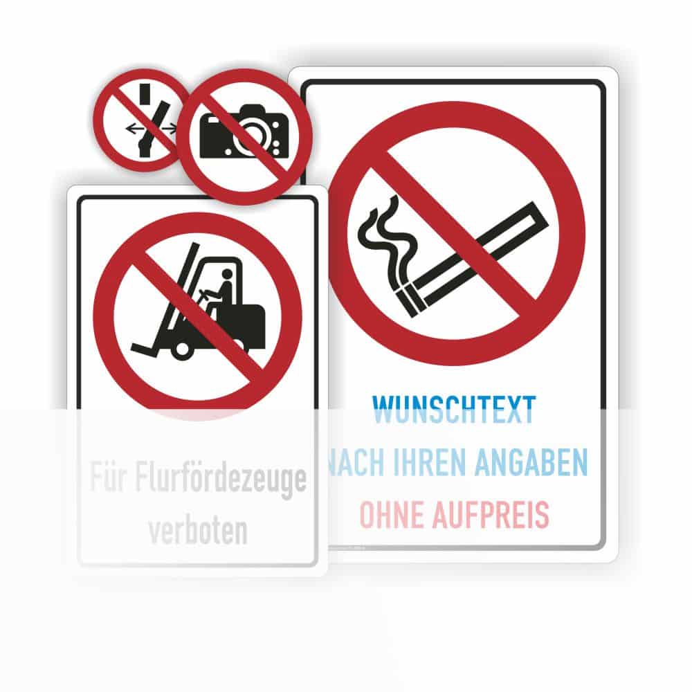 Verbotszeichen Sicherheits- Kennzeichnung Schilder Aufkleber