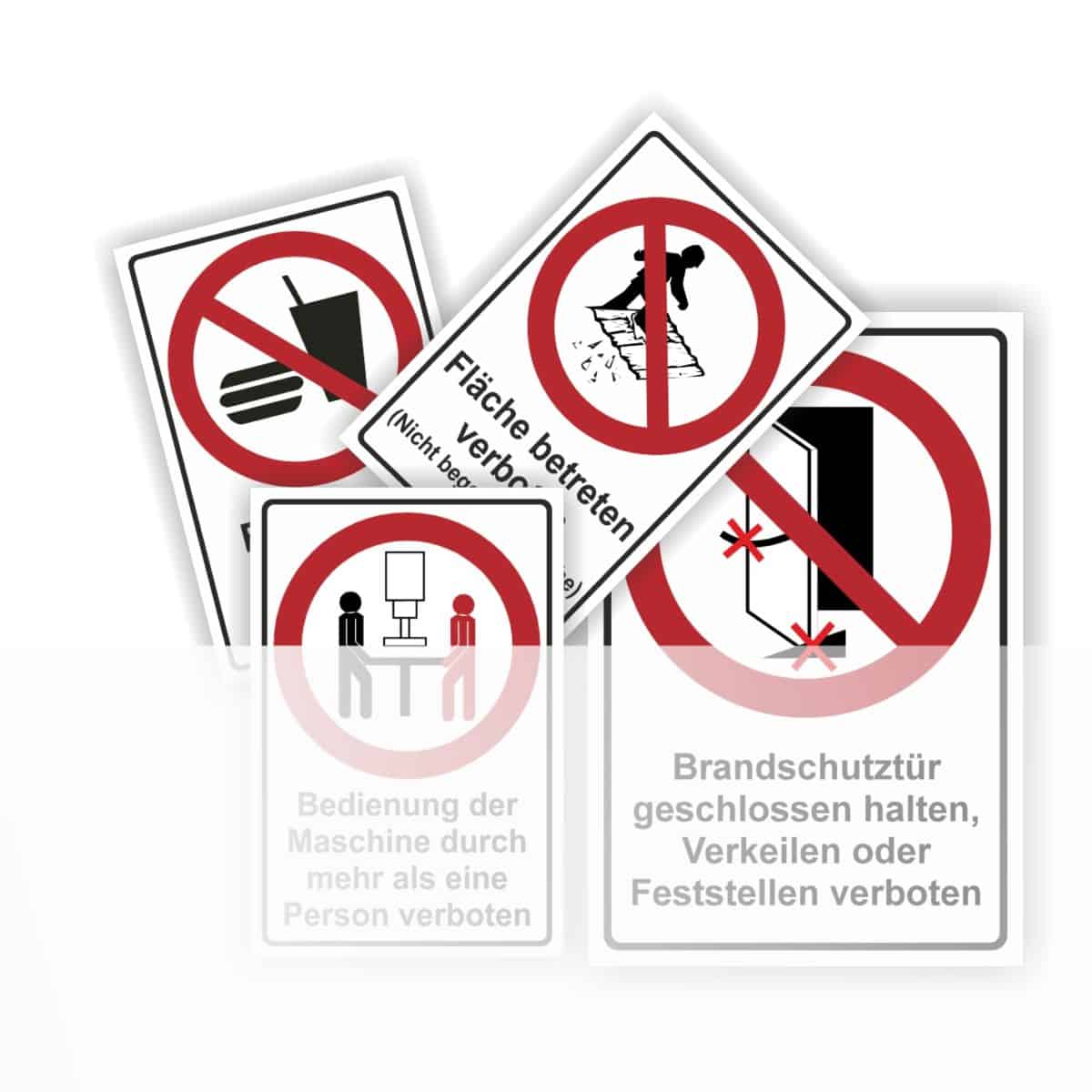Verbotszeichen Sicherheits- Kennzeichnung Schilder Aufkleber