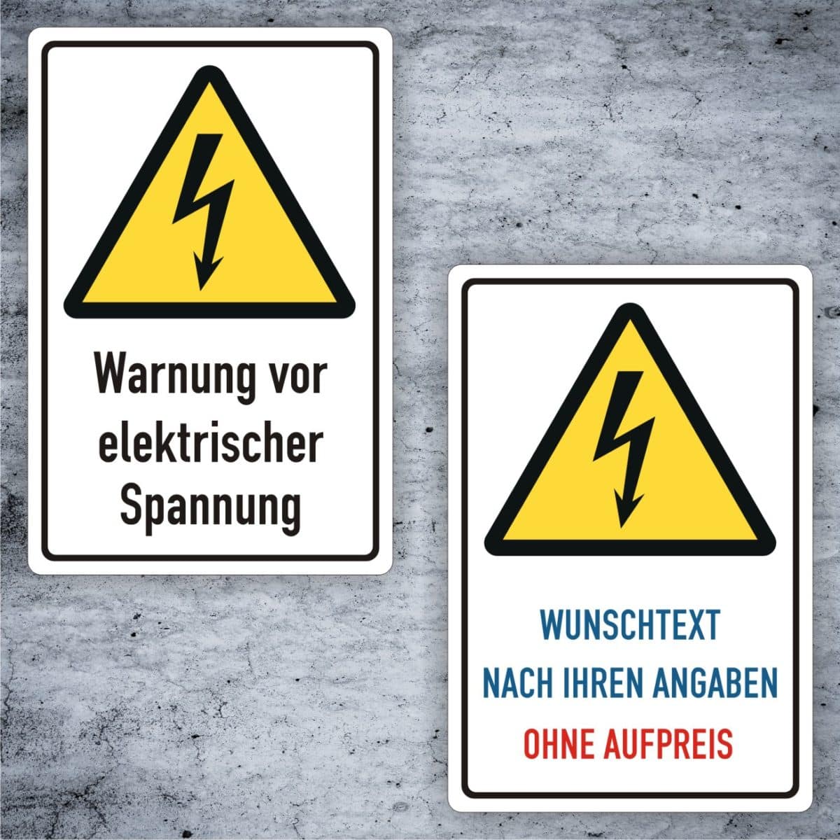 Warnung vor elektrischer Spannung Kombischild W012 - PrintEngel