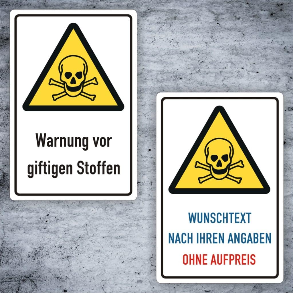 Warnung vor giftigen Stoffen Kombischild W016 - PrintEngel