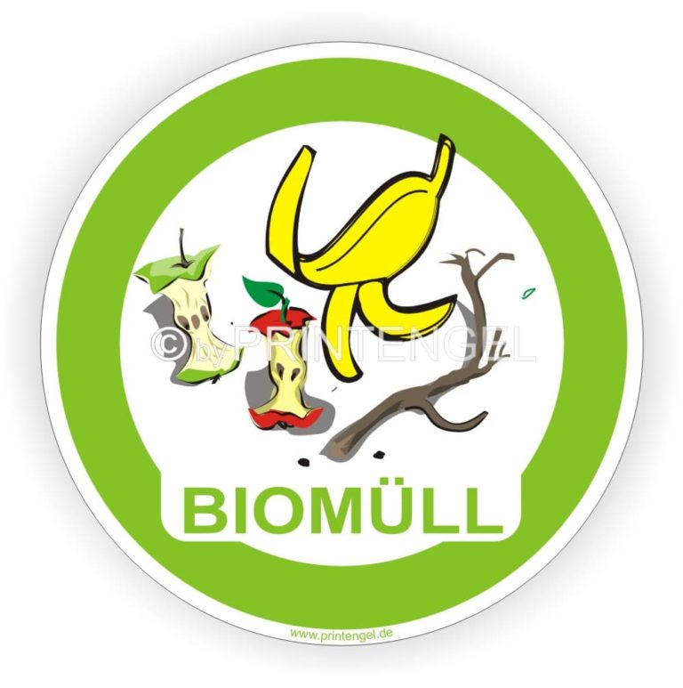 Biomüll Recycling-Aufkleber - PrintEngel