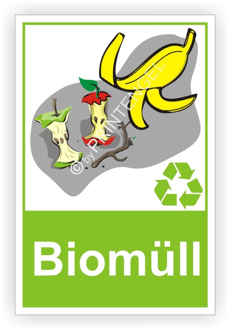 Wertstoffkennzeichnung Mülltrennung Aufkleber und Schilder - PrintEngel