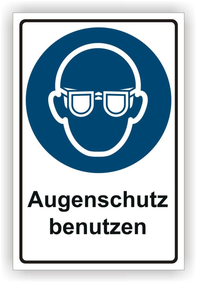 Kombischild - Augenschutz benutzen DIN EN ISO 7010 - ASR A1.3 M004 ...