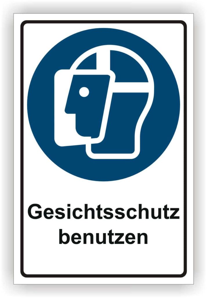 Kombischild - Gesichtsschutz benutzen DIN EN ISO 7010 M013 ASR A1.3 ...