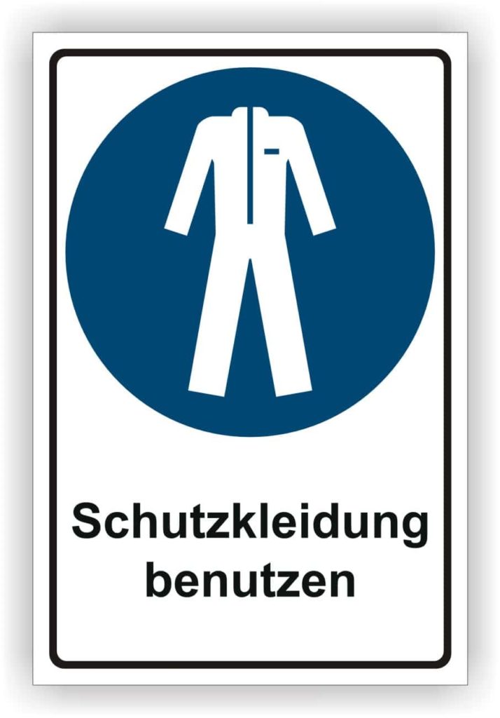 Kombischild - Schutzkleidung benutzen DIN EN ISO 7010 M010 ASR A1.3 ...
