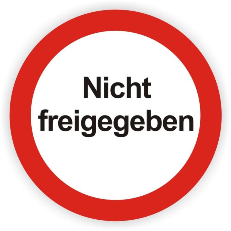 Kontrolletiketten nicht freigegeben - PrintEngel