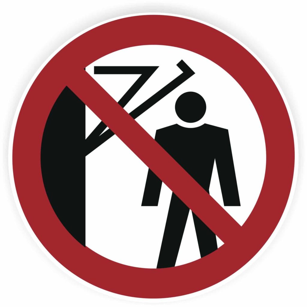 Verbotszeichen Aufkleber Sicherheitskennzeichnung