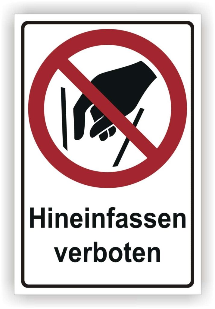 Kombischild - Hineinfassen verboten DIN EN ISO 7010, ASR A1.3 P015 Neu ...