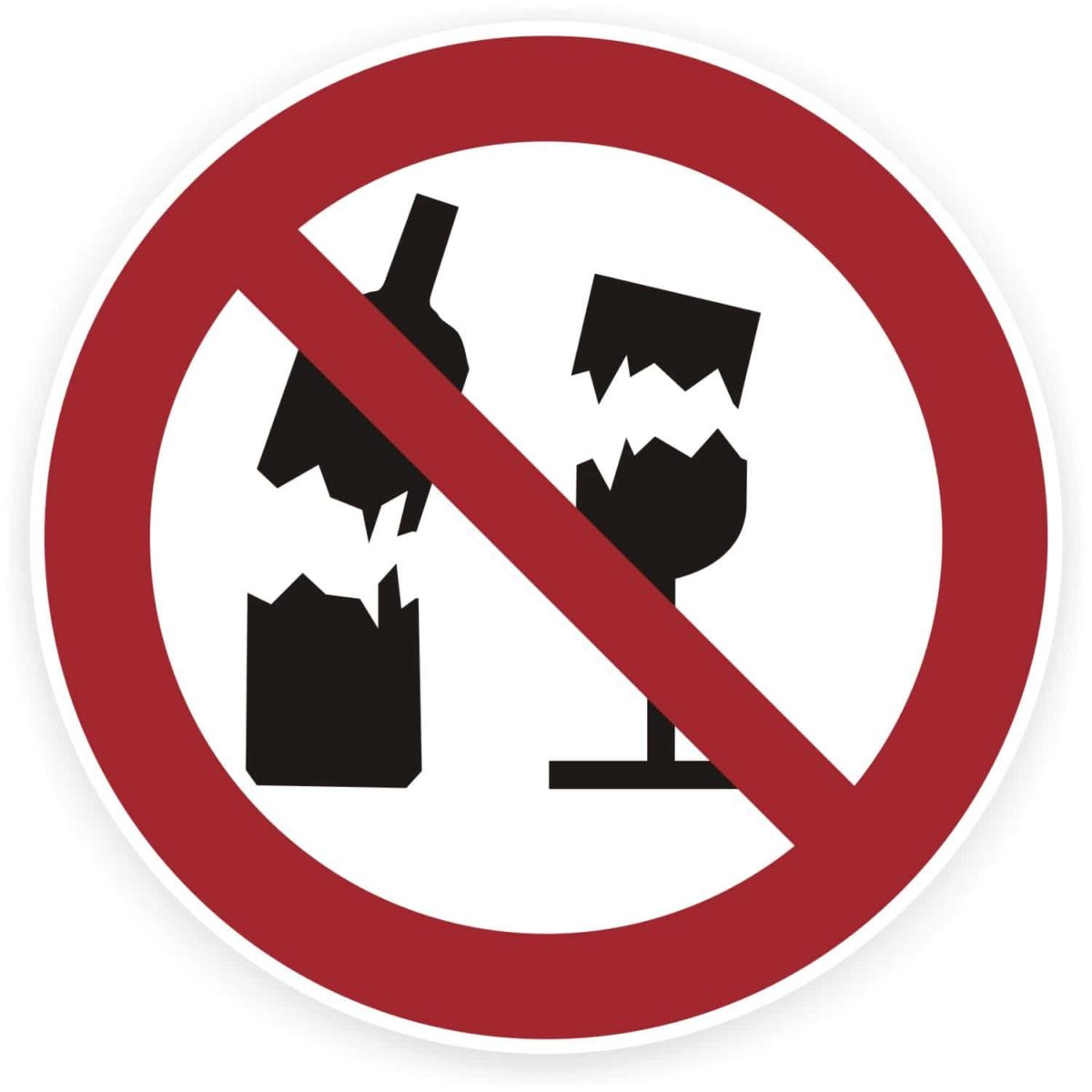 Das Mitbringen zerbrechlicher Gegenstände verboten - PrintEngel