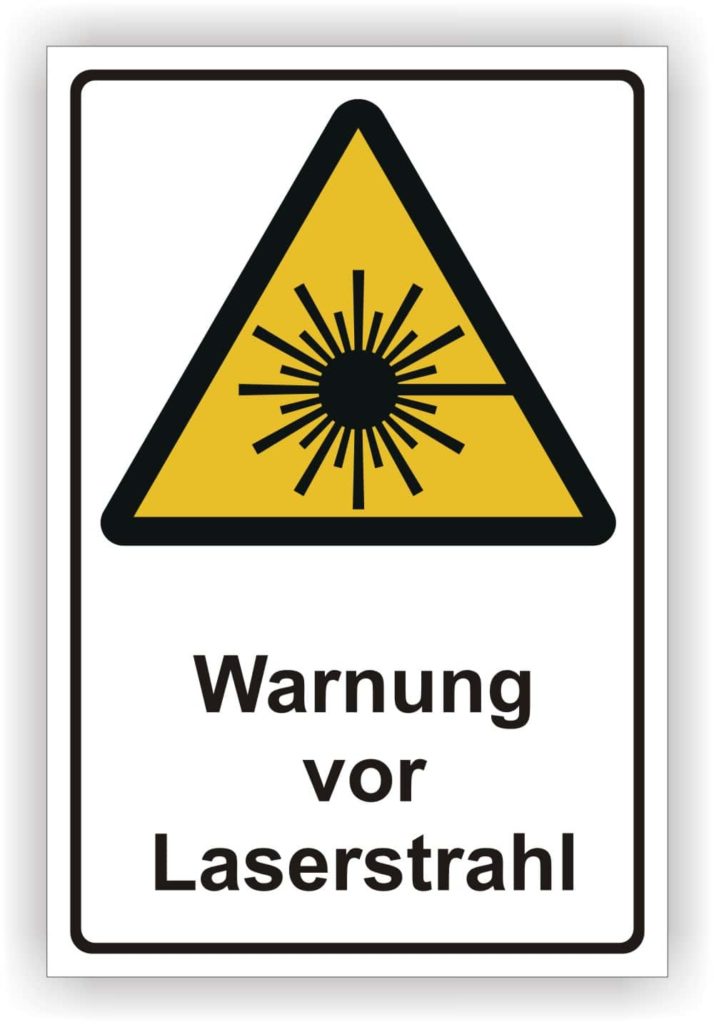 Warnschild Warnung vor Laserstrahl DIN EN ISO 7010 W004 ASR A1.3 ...