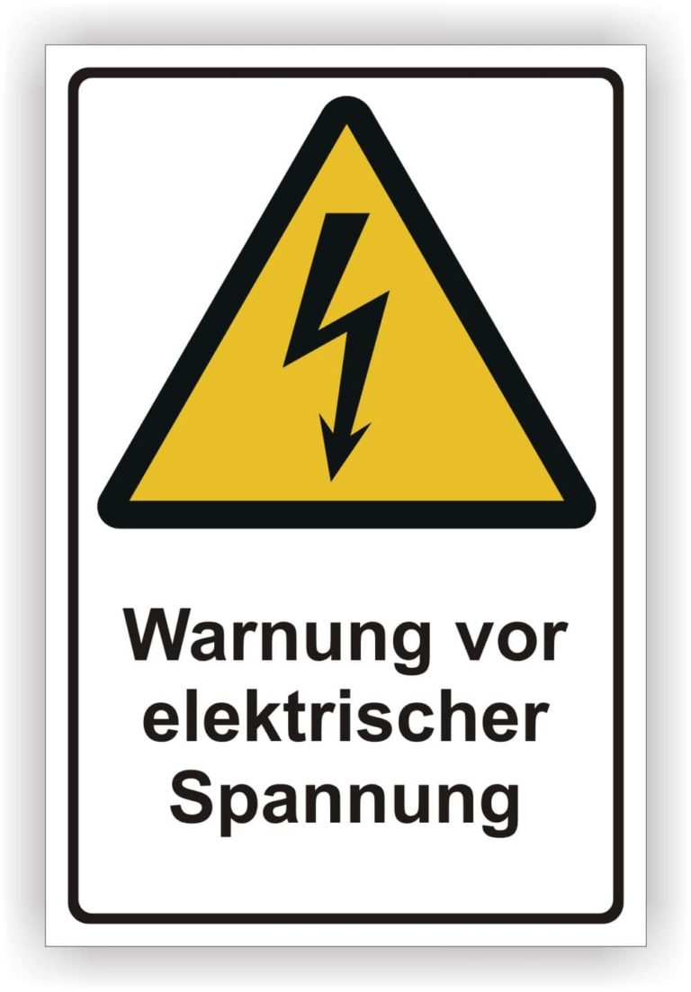 Warnschild Warnung vor elektrischer Spannung DIN EN ISO 7010 W012 ASR ...