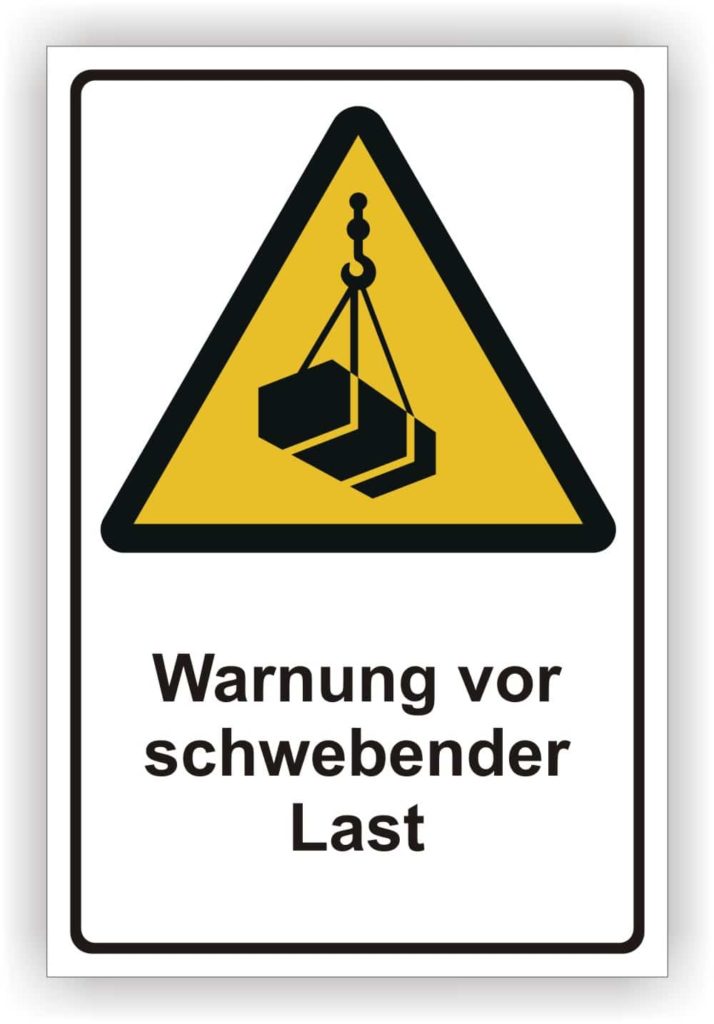 Warnschild Warnung vor schwebender Last DIN EN ISO 7010 W015 ASR A1.3 ...