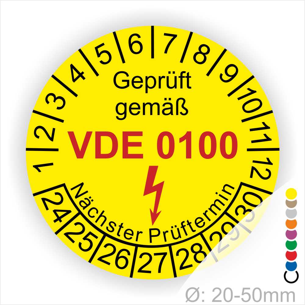 Prüfplaketten Elektro Prüfsiegel - JETZT BESTELLEN - PrintEngel