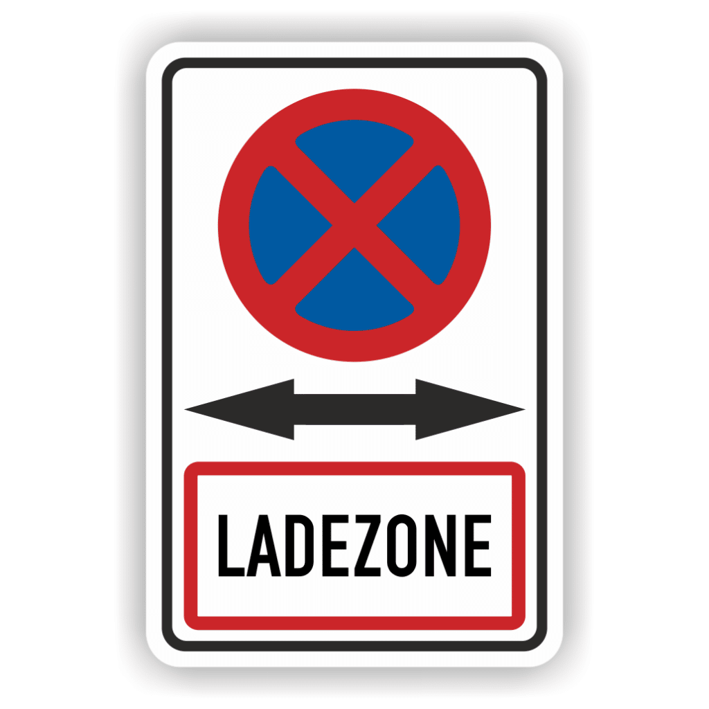 Parkverbot Ladezone Schild für Betriebsbeschilderung - PrintEngel