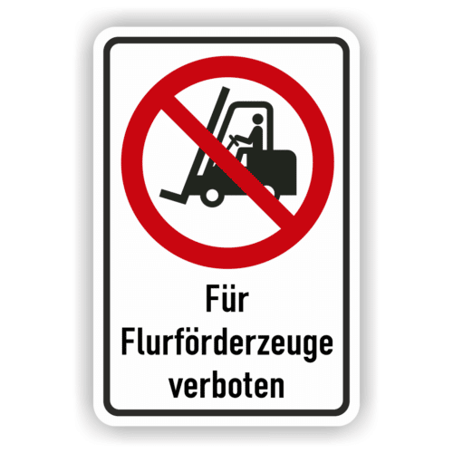 Verbotsschild Flurförderzeuge- Gabestapler verboten - PrintEngel