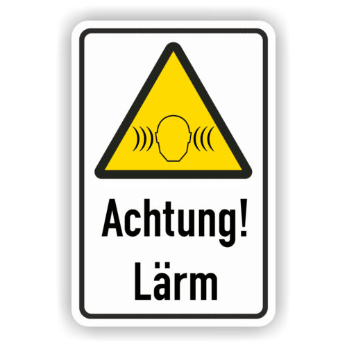 Warnschild - Achtung Lärm! - PrintEngel
