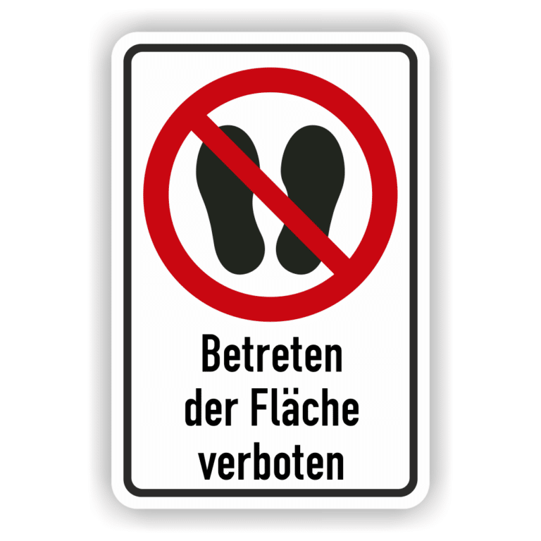 Betreten der Fläche verboten Verbotsschild - PrintEngel