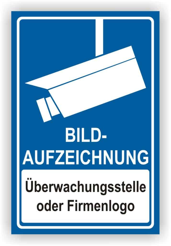 Kamera Hinweisschild DSGVO individuell - PrintEngel